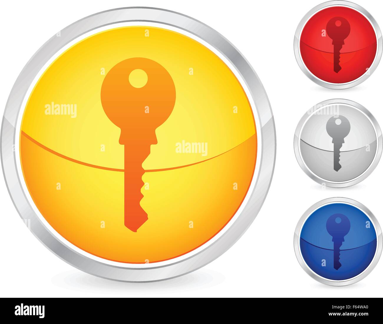 key buttons set on a white background. Vector illustration Stock Vector ...