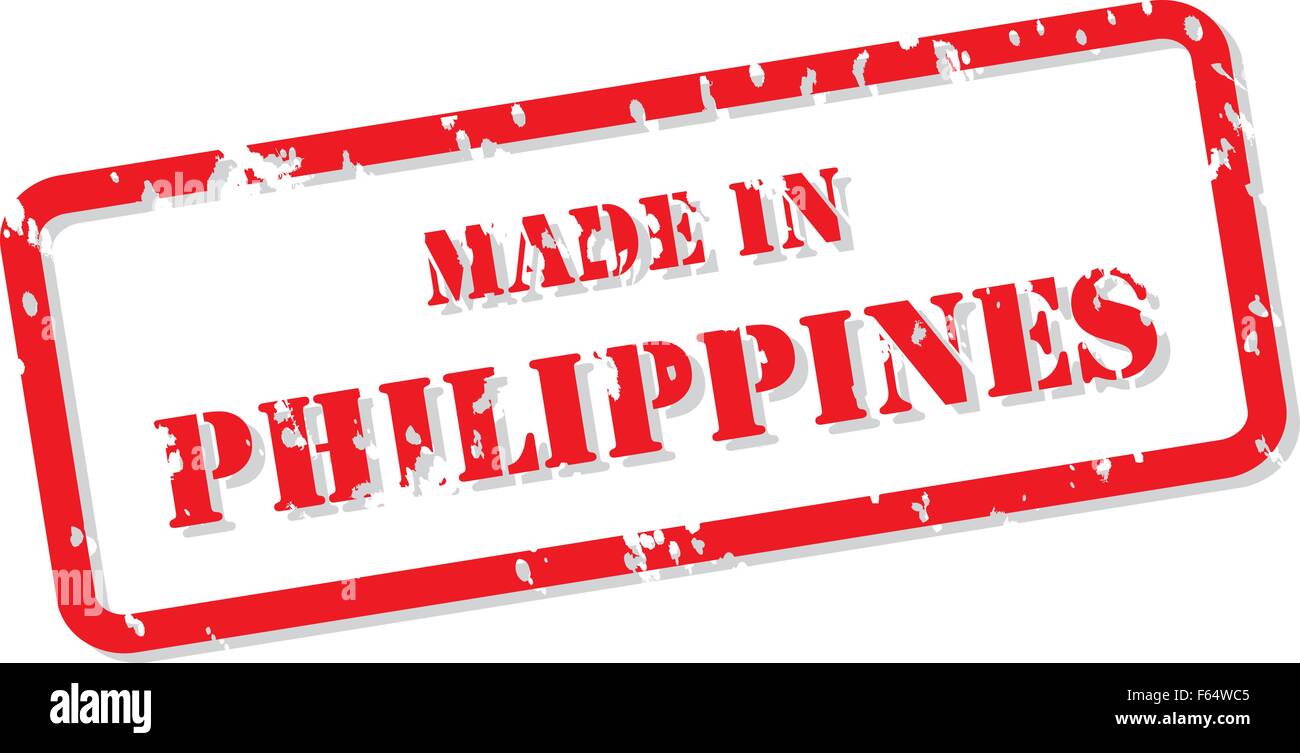 Red rubber stamp vector of Made In Philippines Stock Vector Image & Art ...
