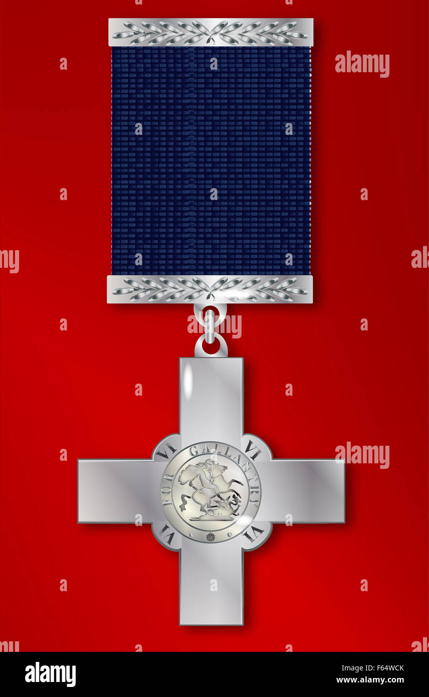The George Cross medal awarded for exceptional bravery to both the ...