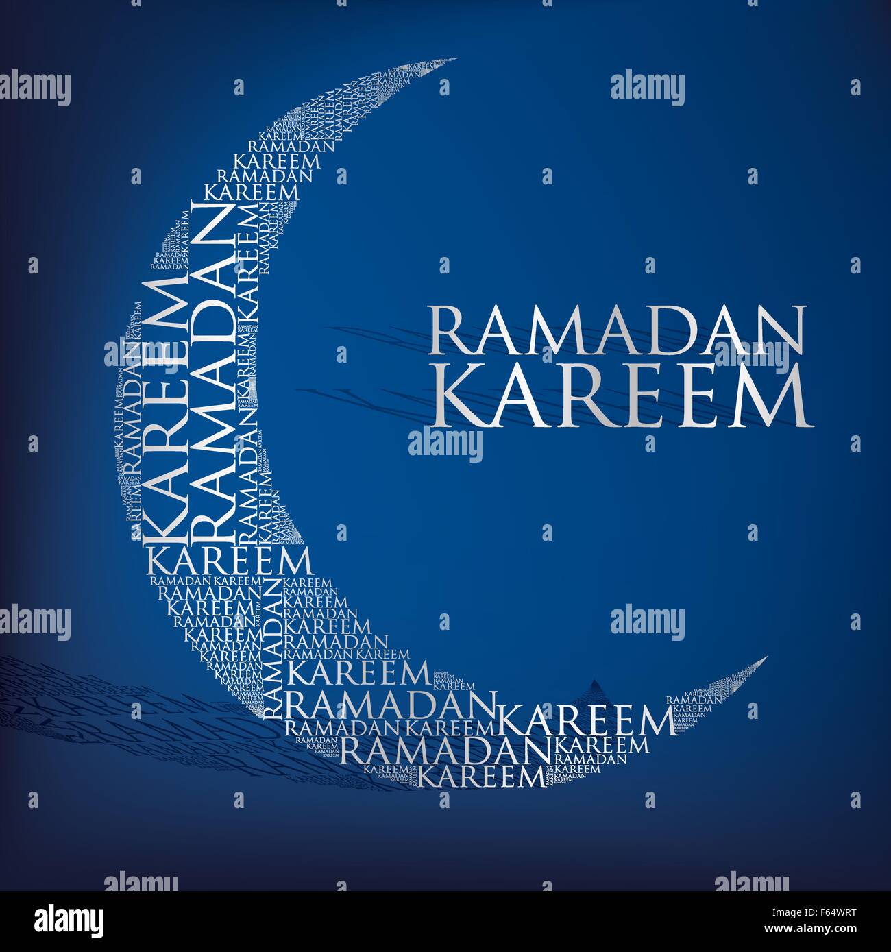 "Ramadan Kareem" (Generous Ramadan) moon card in vector format Stock ...