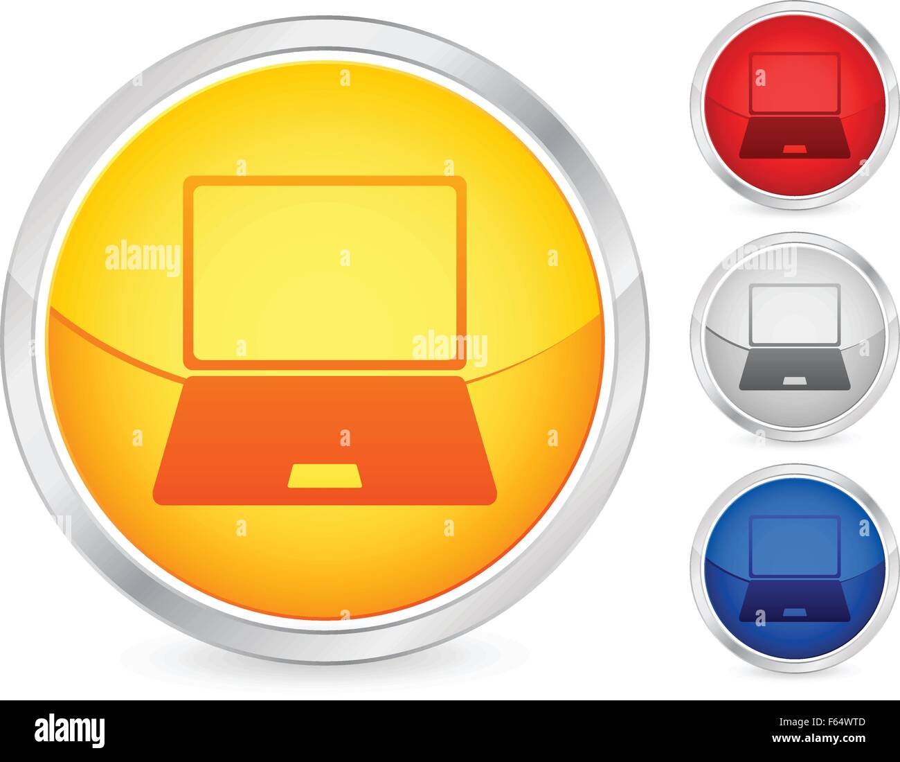 laptop buttons set on a white background. Vector illustration Stock ...