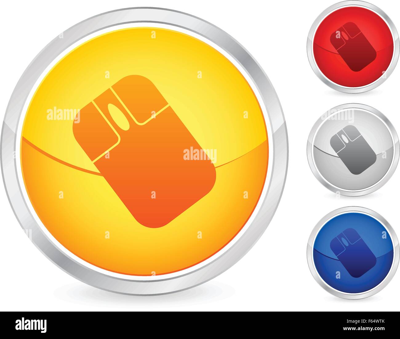 mouse buttons set on a white background. Vector illustration Stock ...