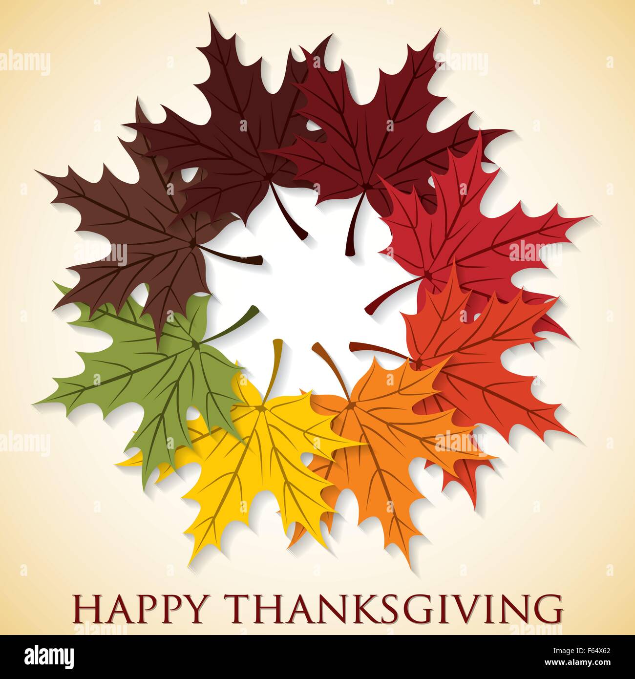 Maple leaf Happy Thanksgiving card in vector format Stock Vector Image & Art - Alamy
