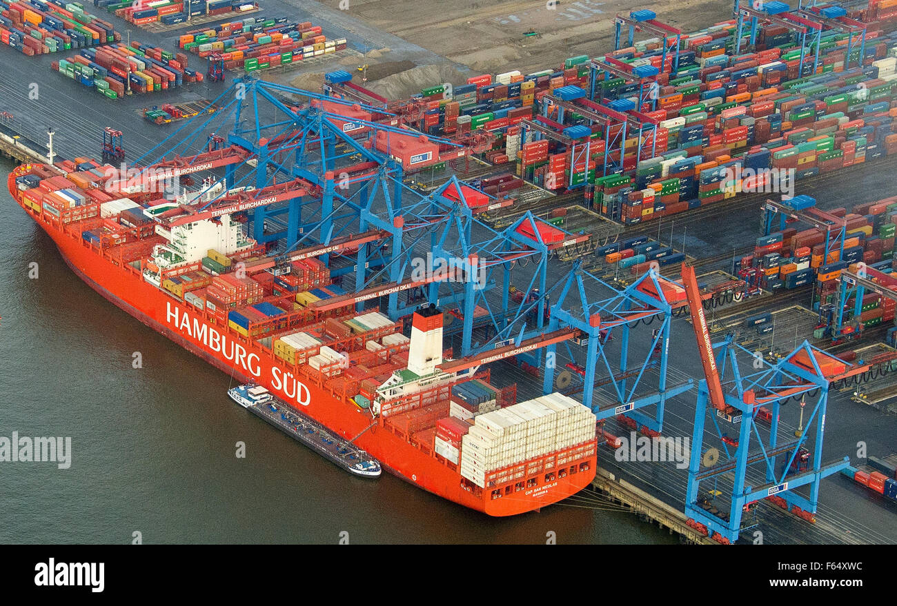 The Cap San Nicolas containership from shipping line Hamburg Sued can ...