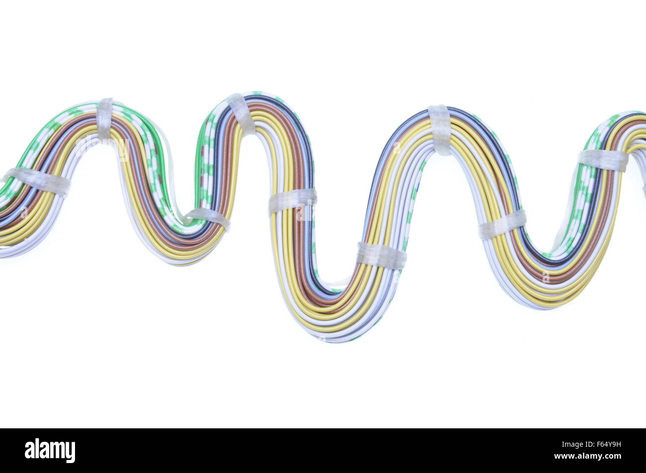 Computer cable isolated on white background Stock Photo - Alamy