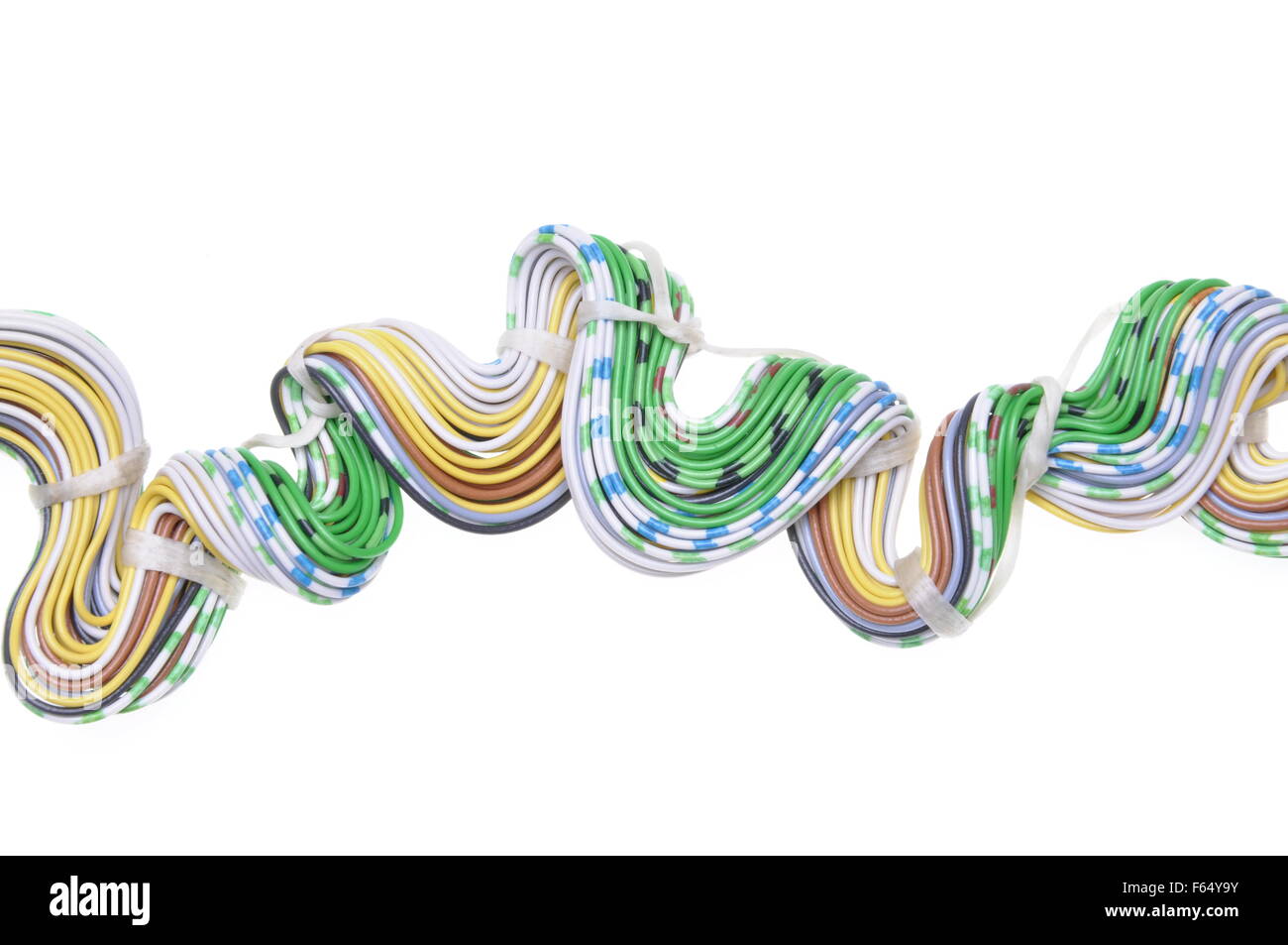 Computer cable isolated on white background Stock Photo - Alamy