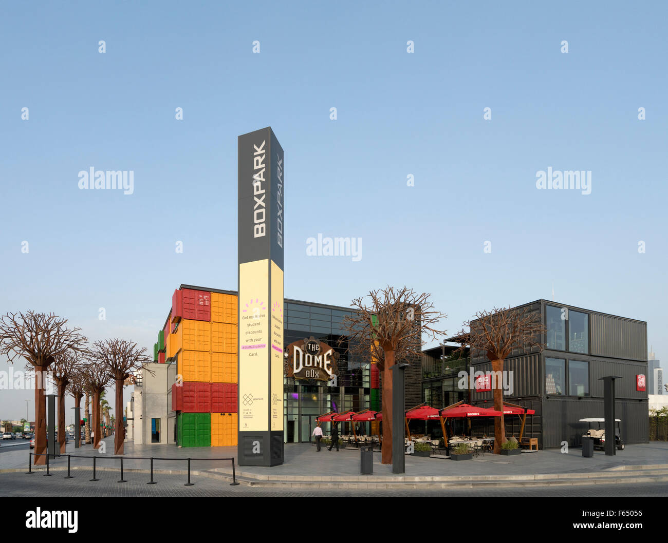 New Boxpark retail development containing shops, cafes and restaurants ...