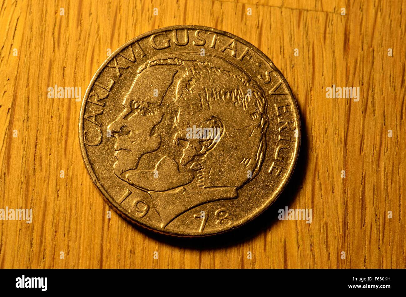old swedish crown coin currency Stock Photo - Alamy