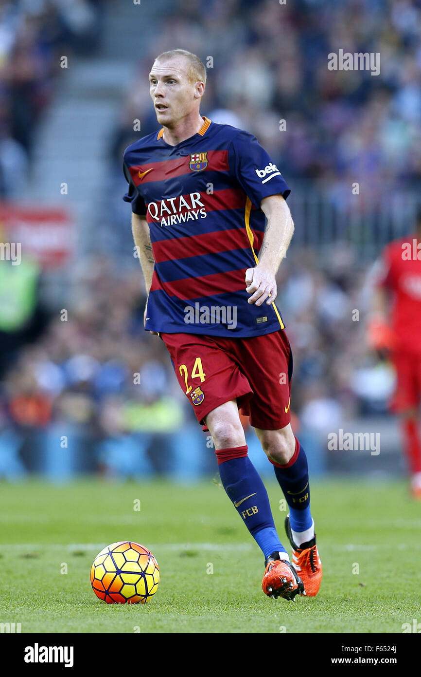 Barcelona, Spain. 8th Nov, 2015. Jeremy Mathieu (Barcelona) Football ...