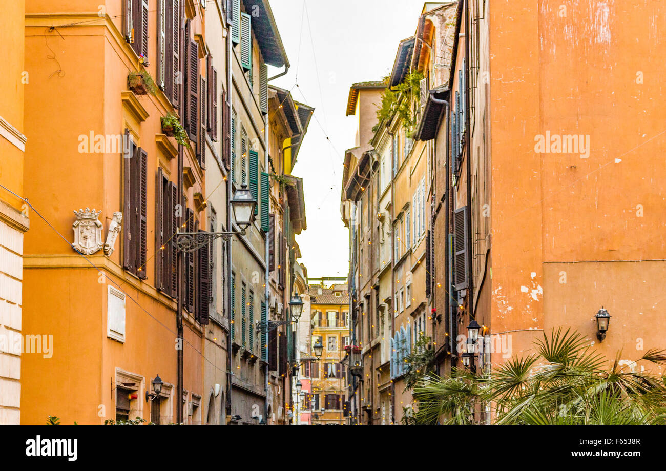 Rome the eternal city,alley and architectural details, ancient ...