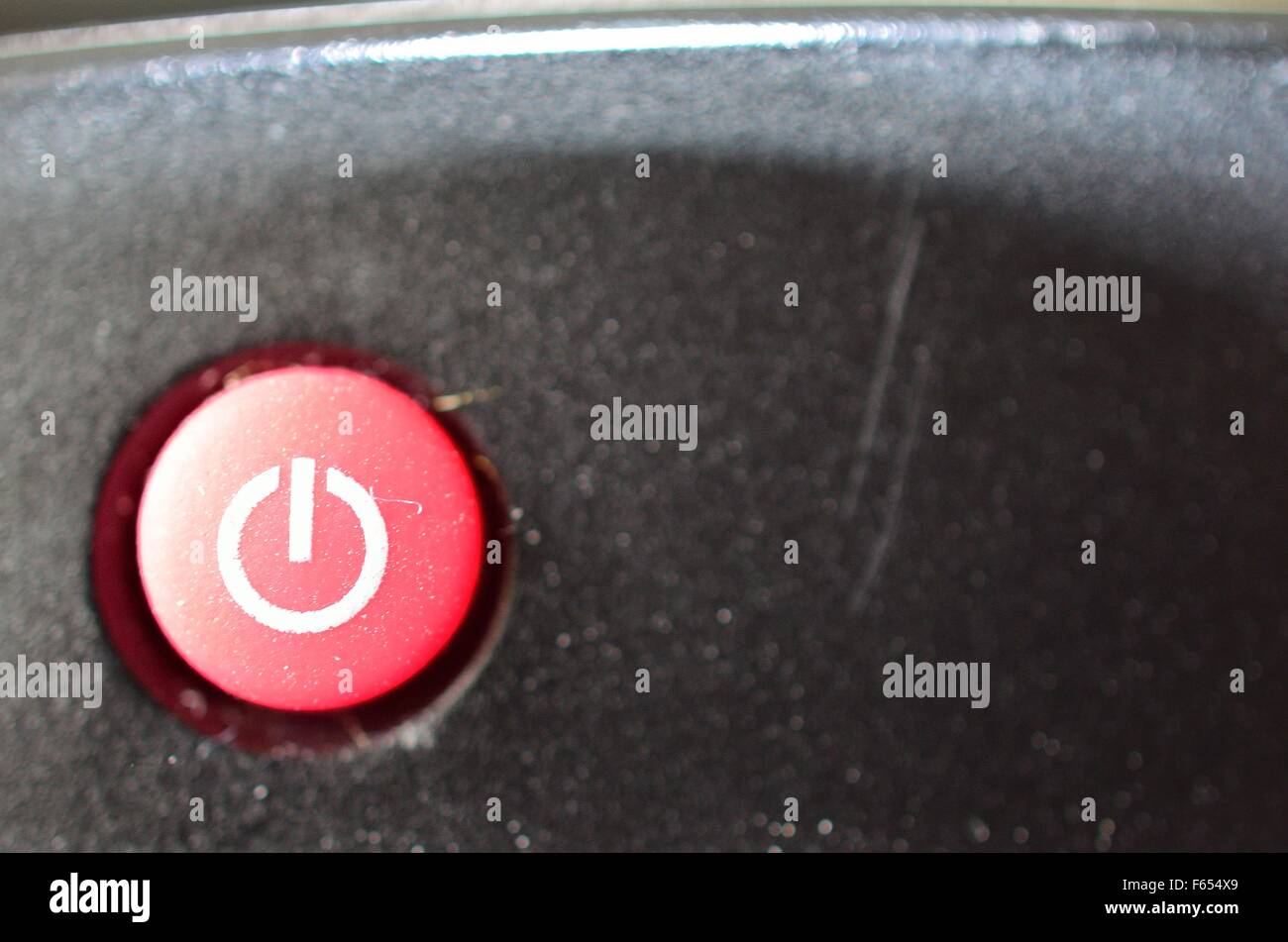 red remote control power off button Stock Photo - Alamy