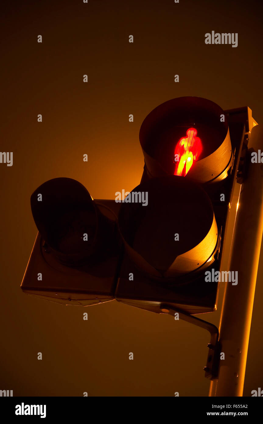 traffic light signals at night Stock Photo - Alamy