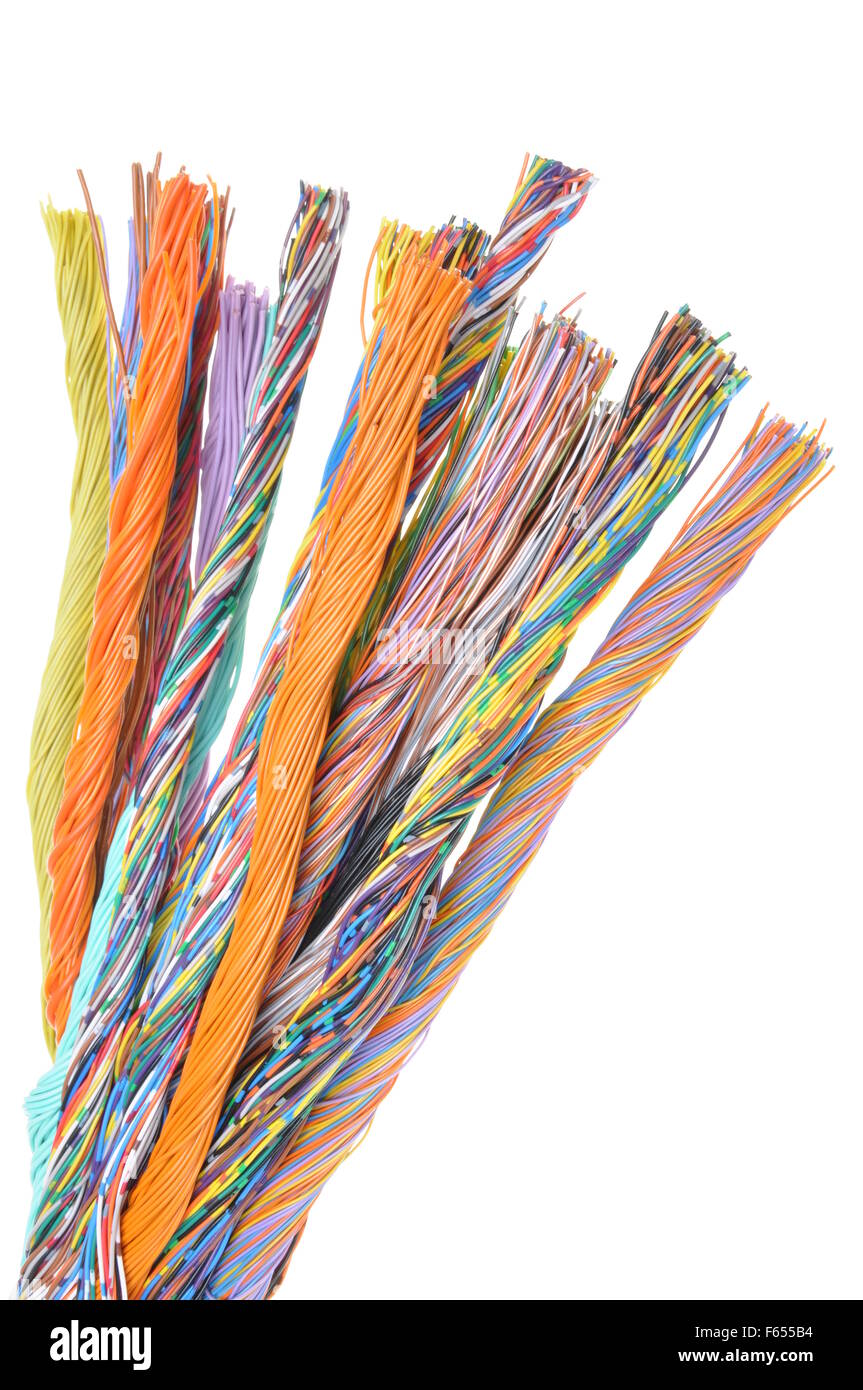 Global network bundle cables hi-res stock photography and images - Alamy