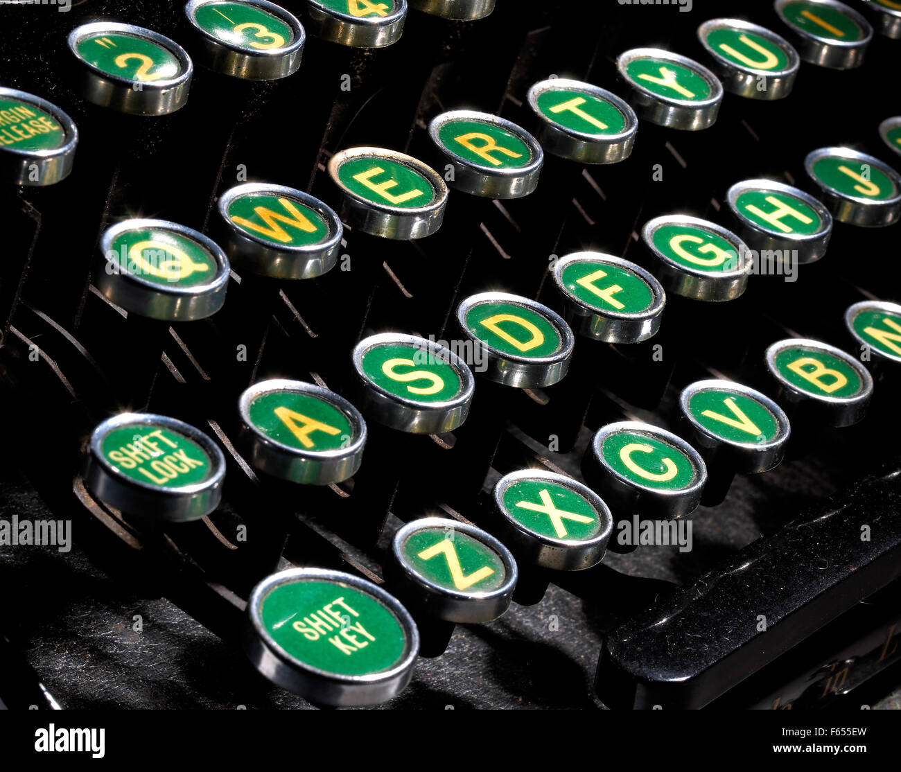 qwerty typewriter keys Stock Photo - Alamy