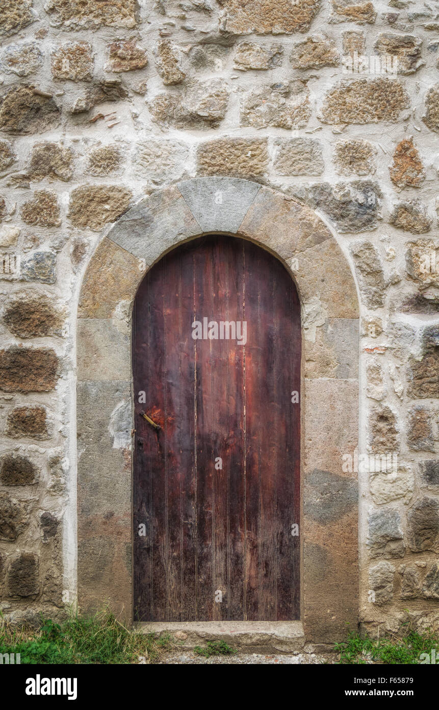 Old wooden monastery door hi-res stock photography and images - Alamy