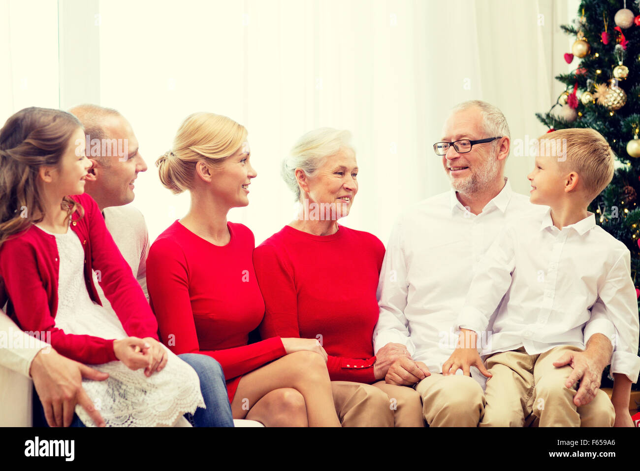 smiling family at home Stock Photo - Alamy