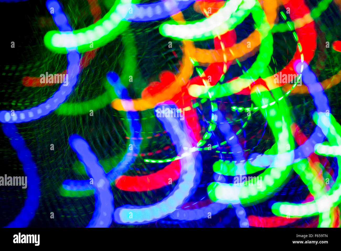 colorful bright night lights over black background Stock Photo - Alamy