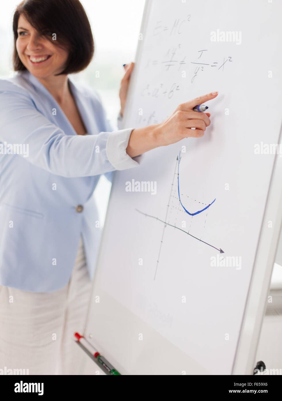 Math teacher drawing graph hi-res stock photography and images - Alamy