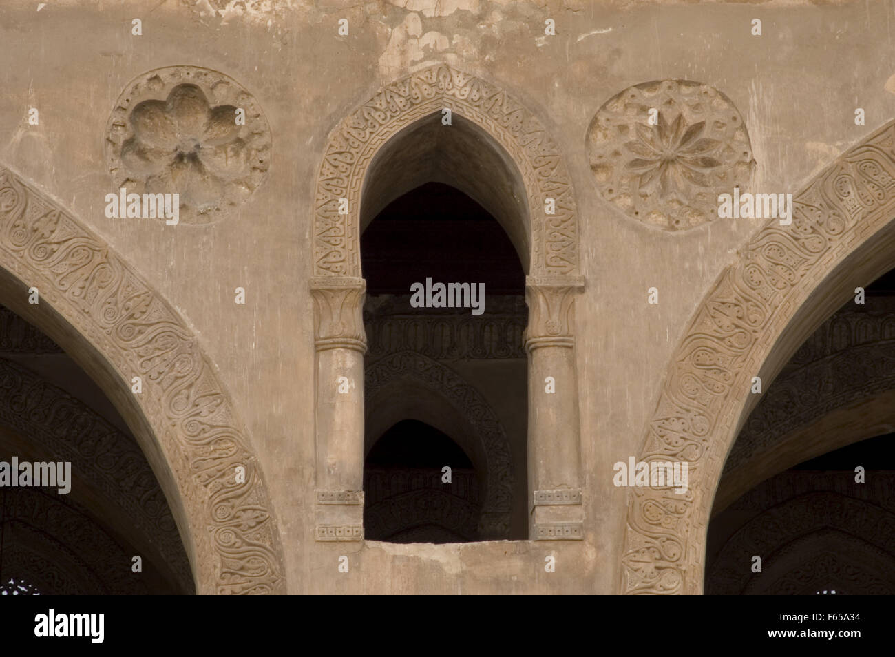 Islamic Art. Mosque of Ibn Tulun (876-879). Abbasid period. Portico ...