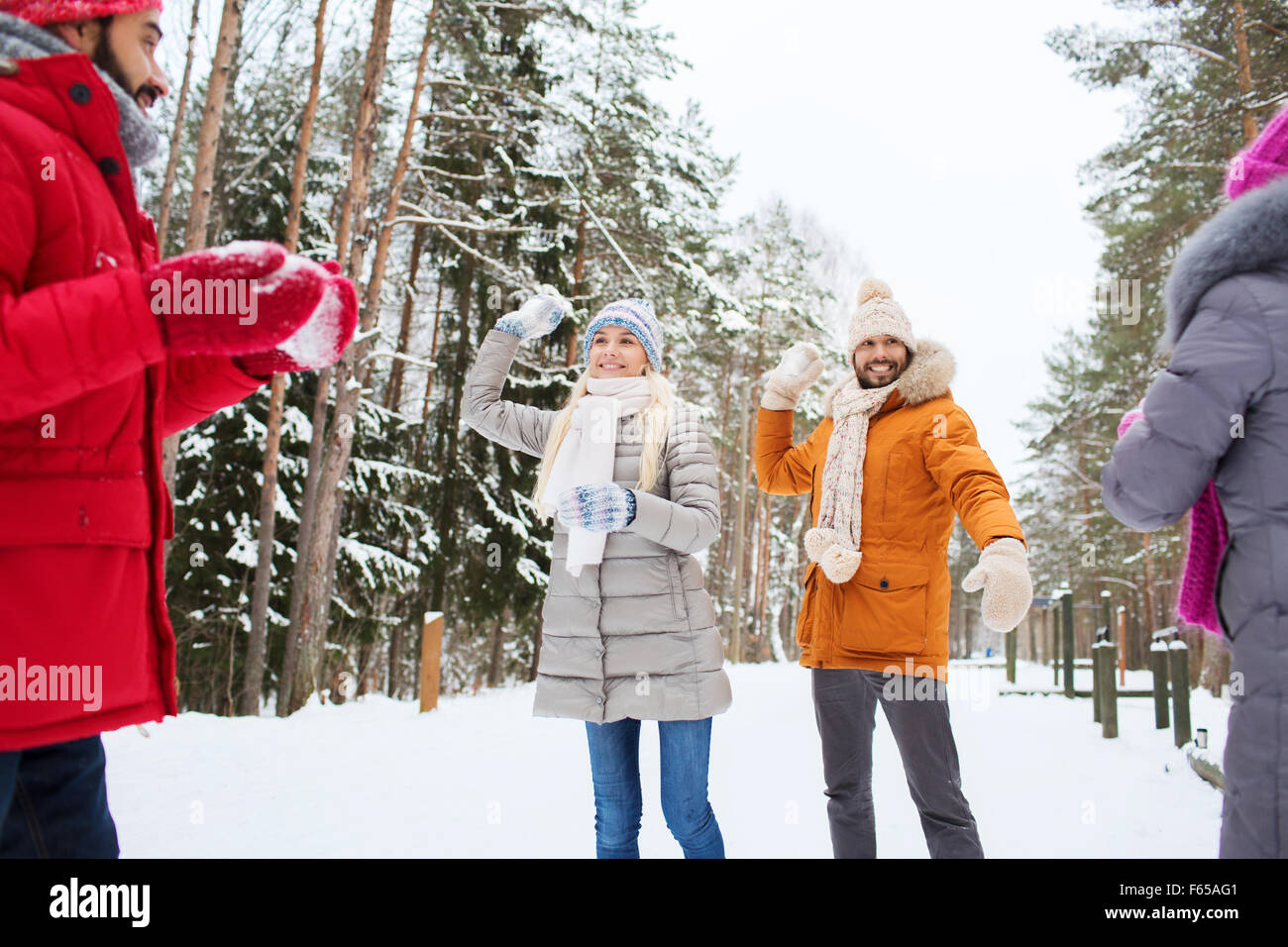 Playing snowball hi-res stock photography and images - Alamy