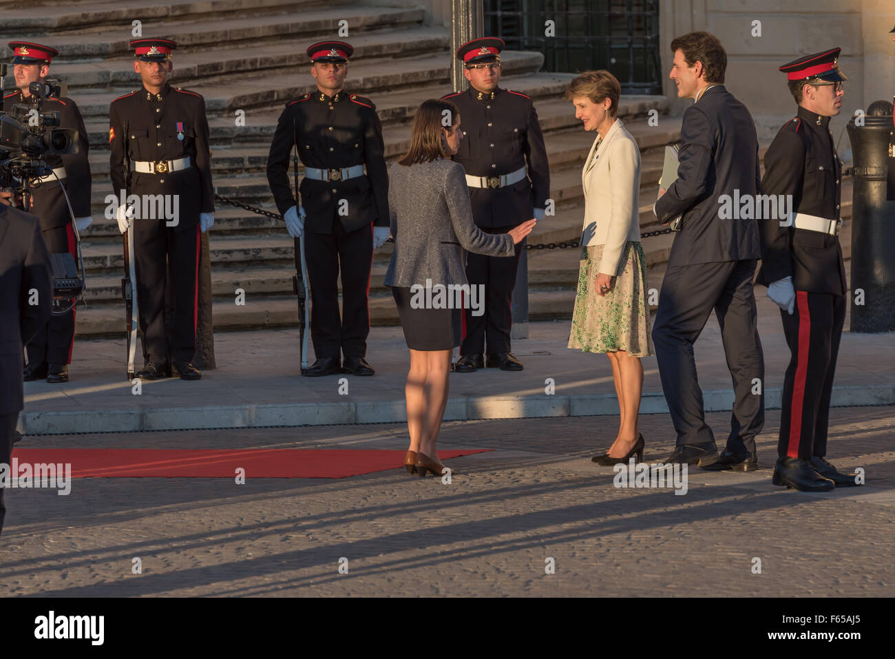 Valletta, Malta. 11th Nov, 2015. Swiss President Simonetta Sommaruga ...