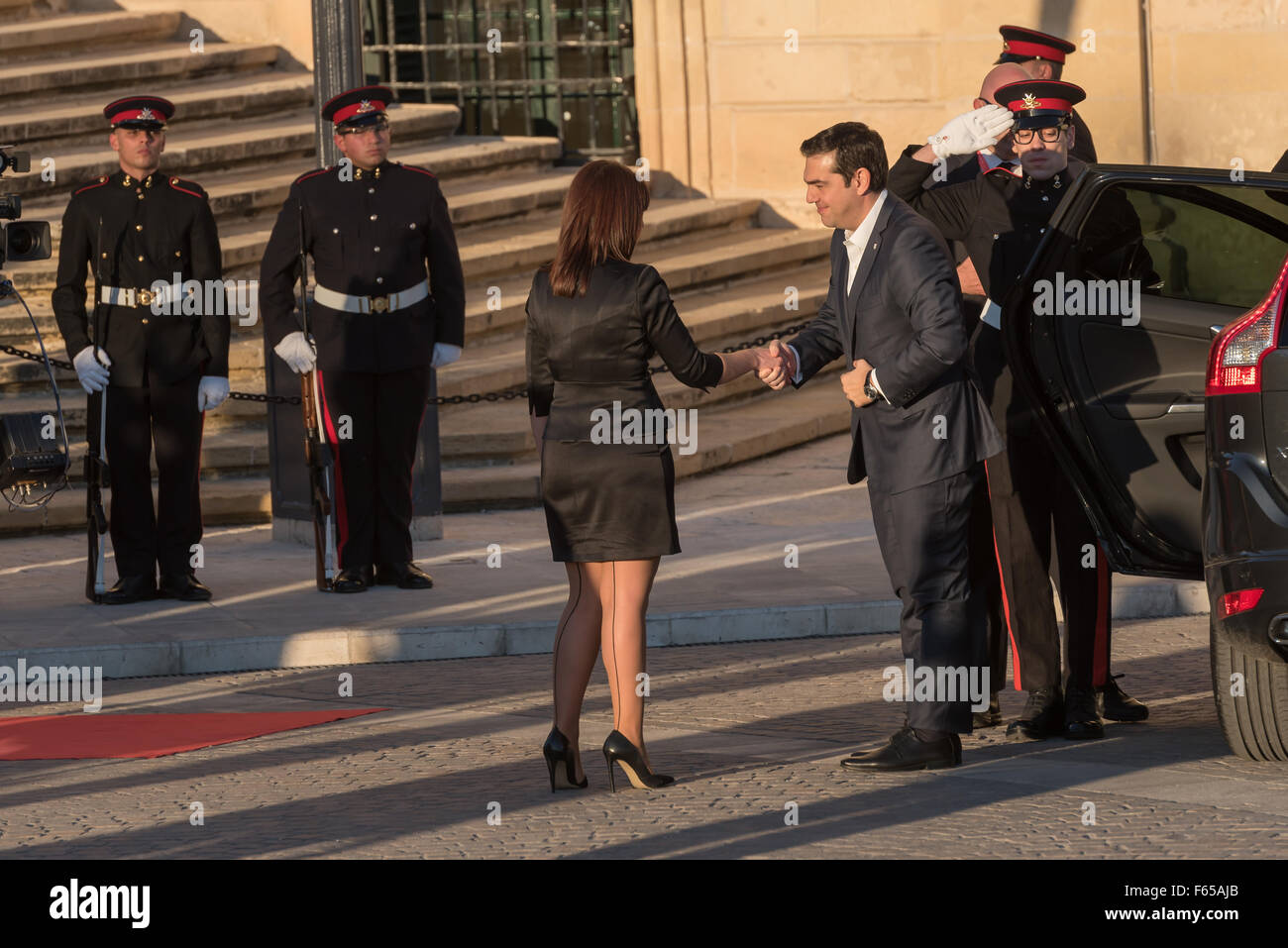 Valletta, Malta. 11th Nov, 2015. Greek Prime Minister Alexis Tsipras ...