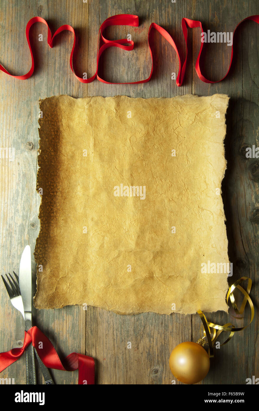 Christmas background menu Stock Photo - Alamy