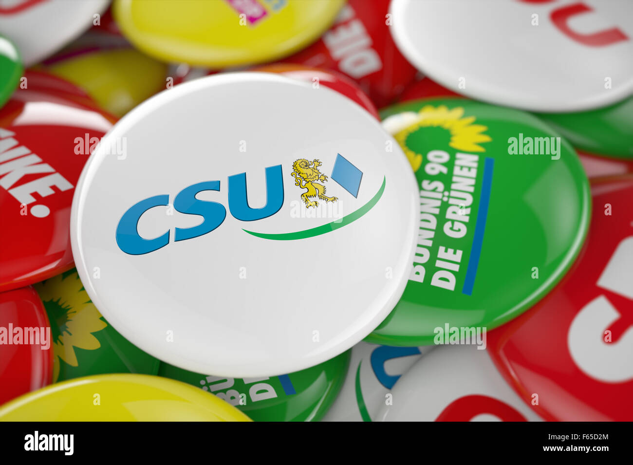 German political party CSU button Stock Photo - Alamy