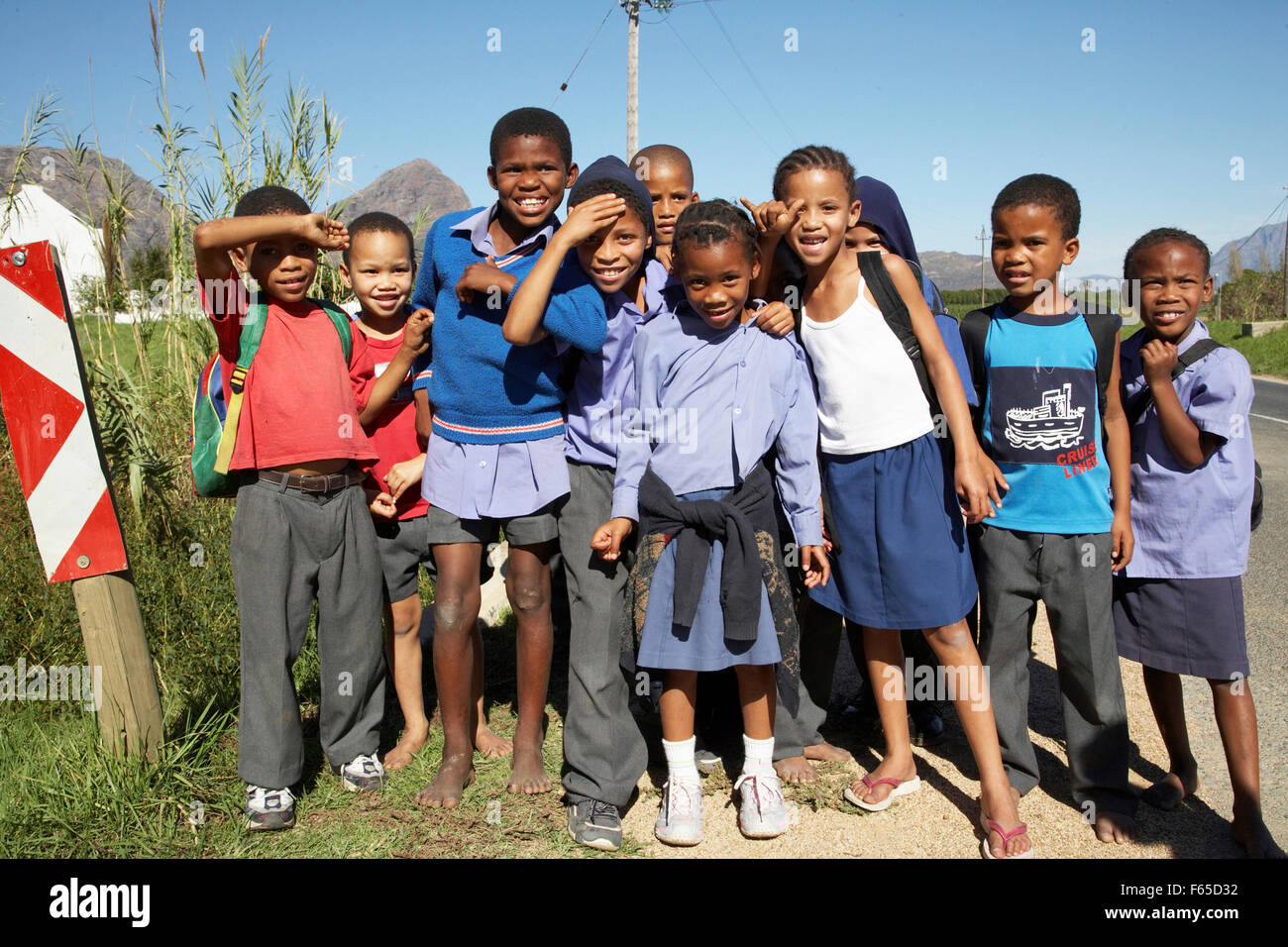 Group of happy African children, South Africa Stock Photo - Alamy