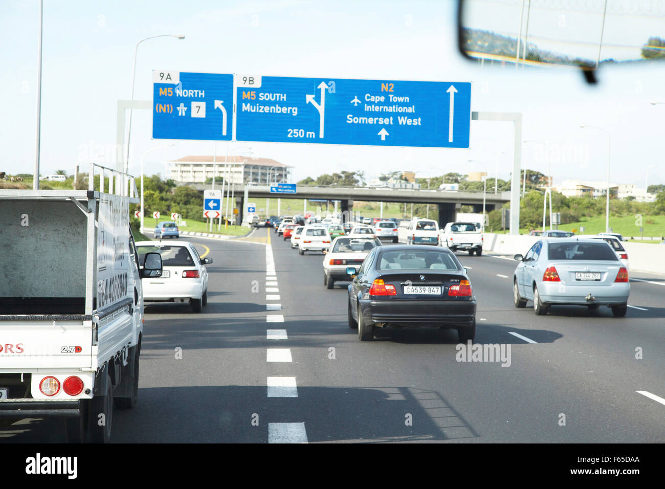 View of highway signs on highway, South Africa Stock Photo - Alamy