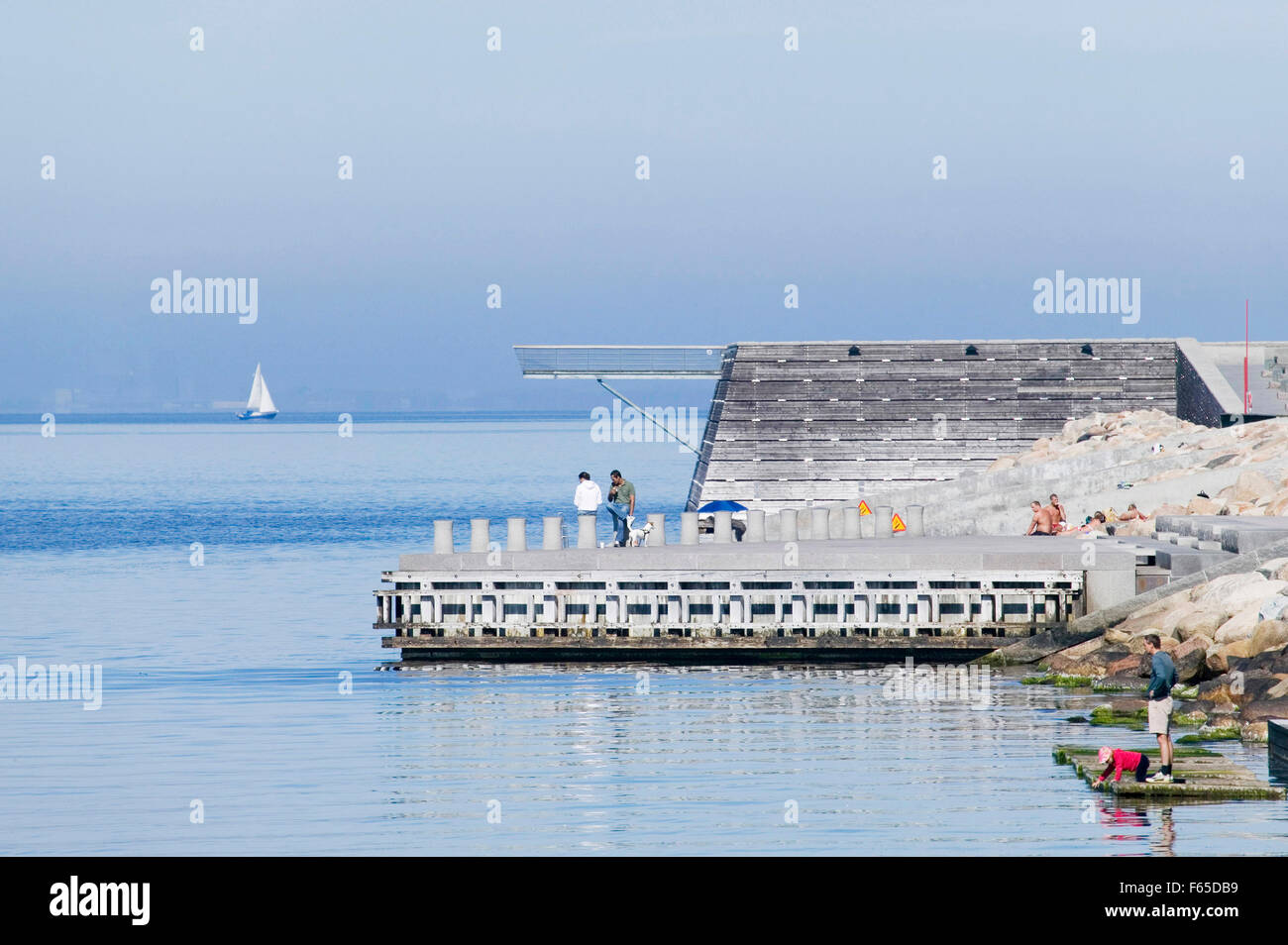 View of Oresund strait between Sweden and Denmark Stock Photo - Alamy