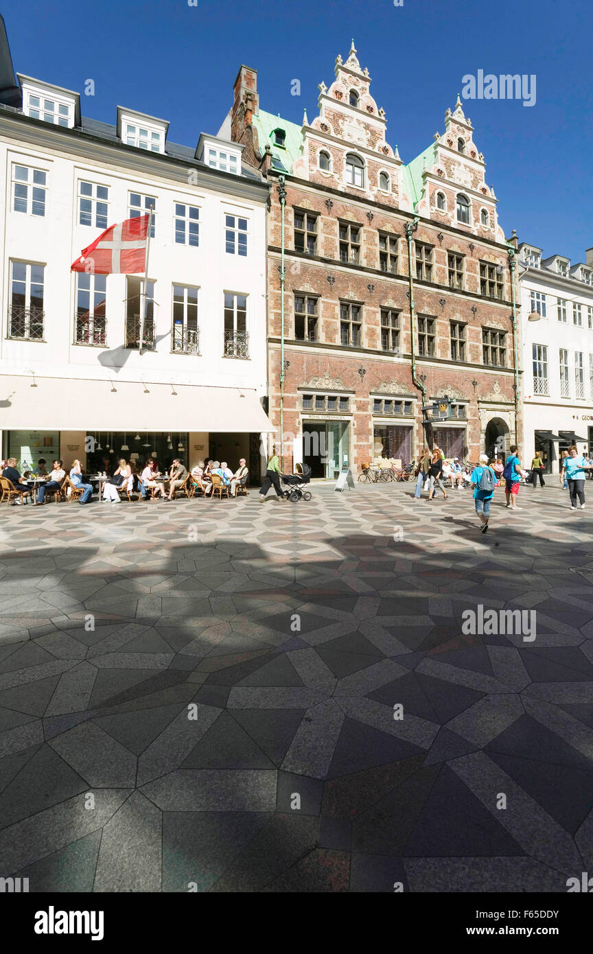 People at shopping street in Amager Square, Copenhagen, Denmark Stock ...