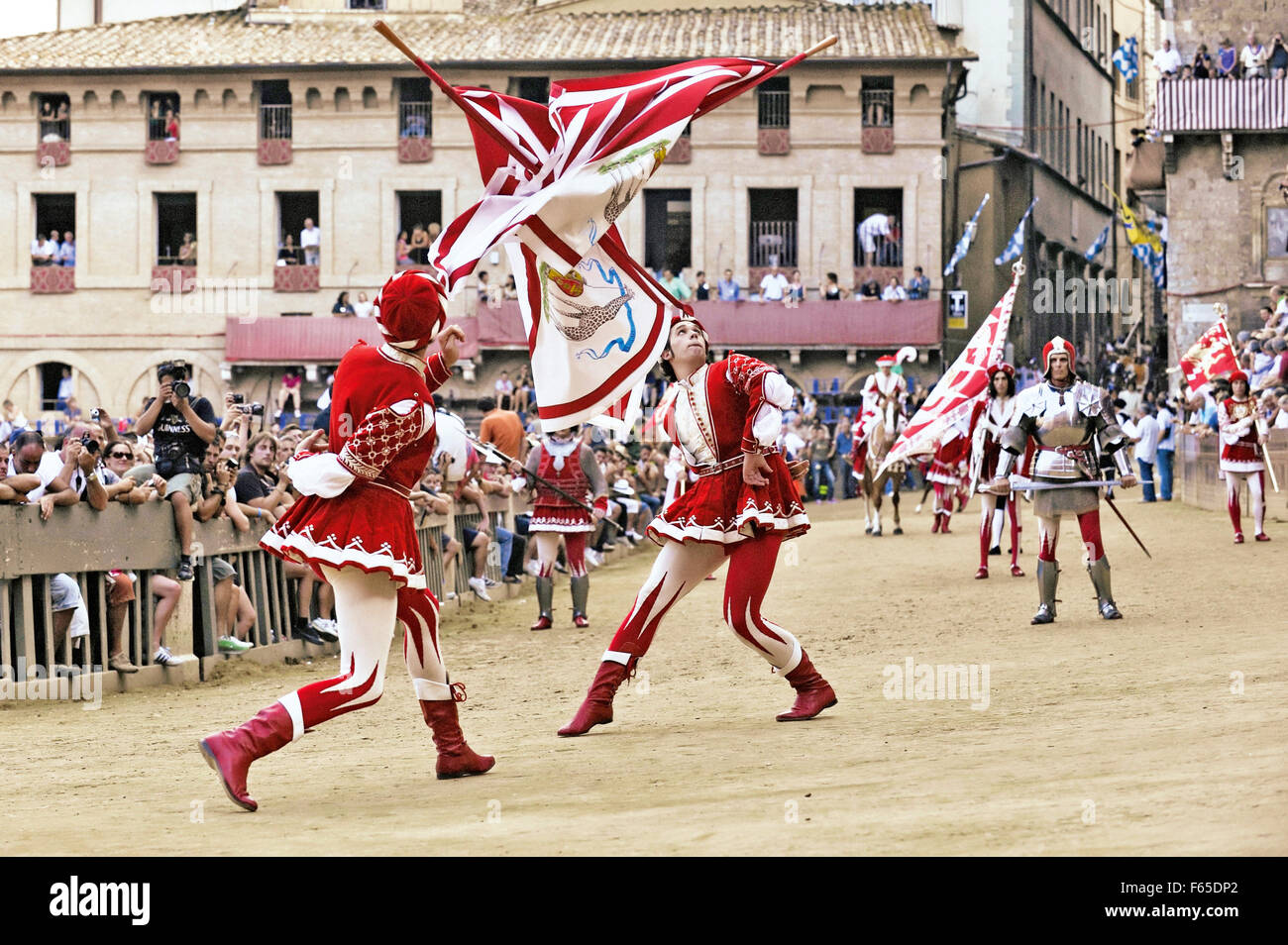 Flag wavers on the Palio di Siena, Siena, Italy Stock Photo - Alamy