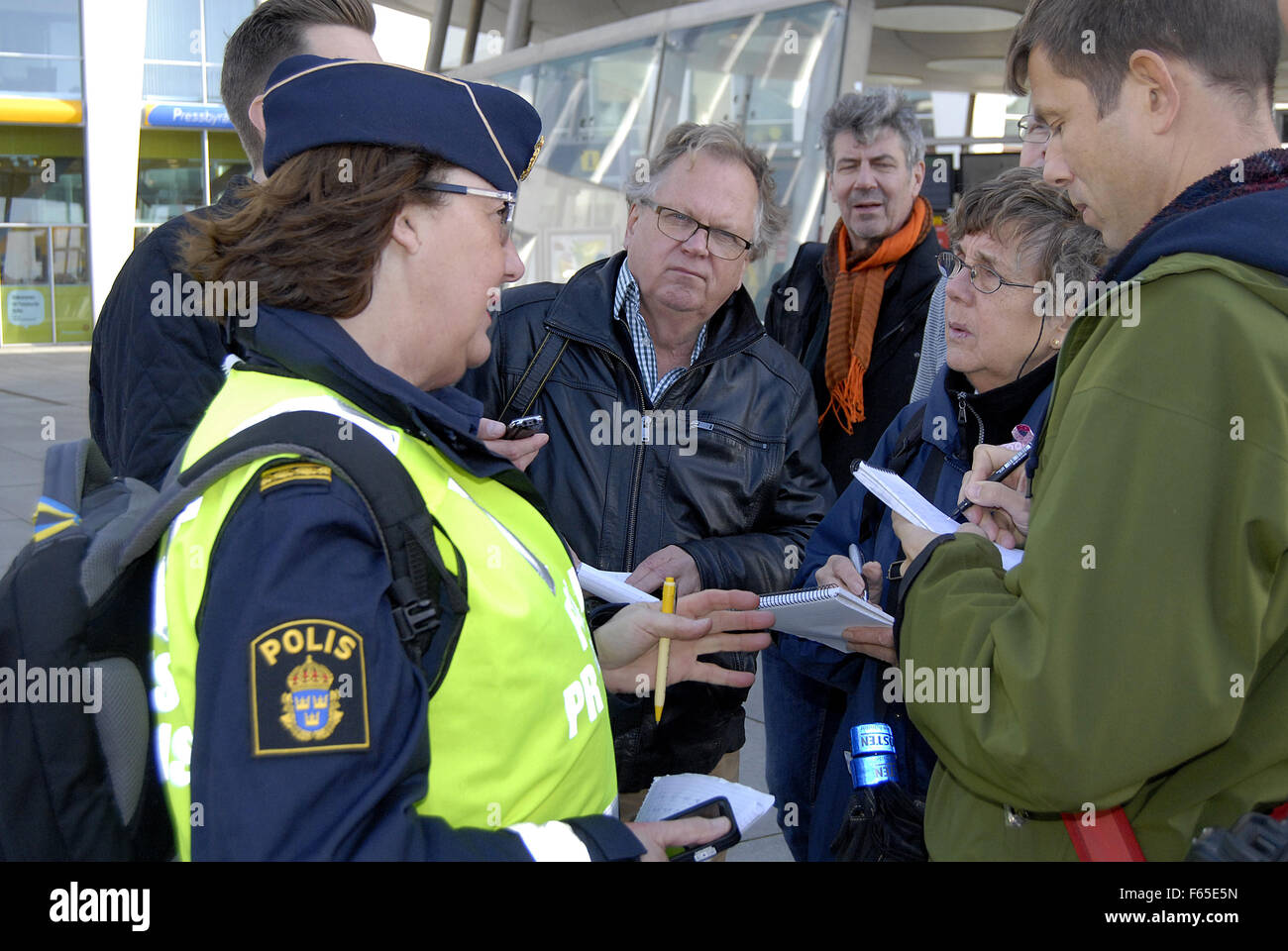 Malmo, Sweden. 12th Nov, 2014. Swedish police officer Ms. Eva Gun ...