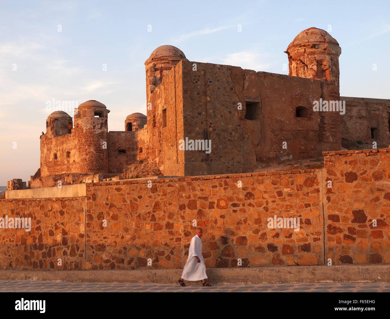 The Portuguese fort of Larache by sunset, Morocco Stock Photo - Alamy