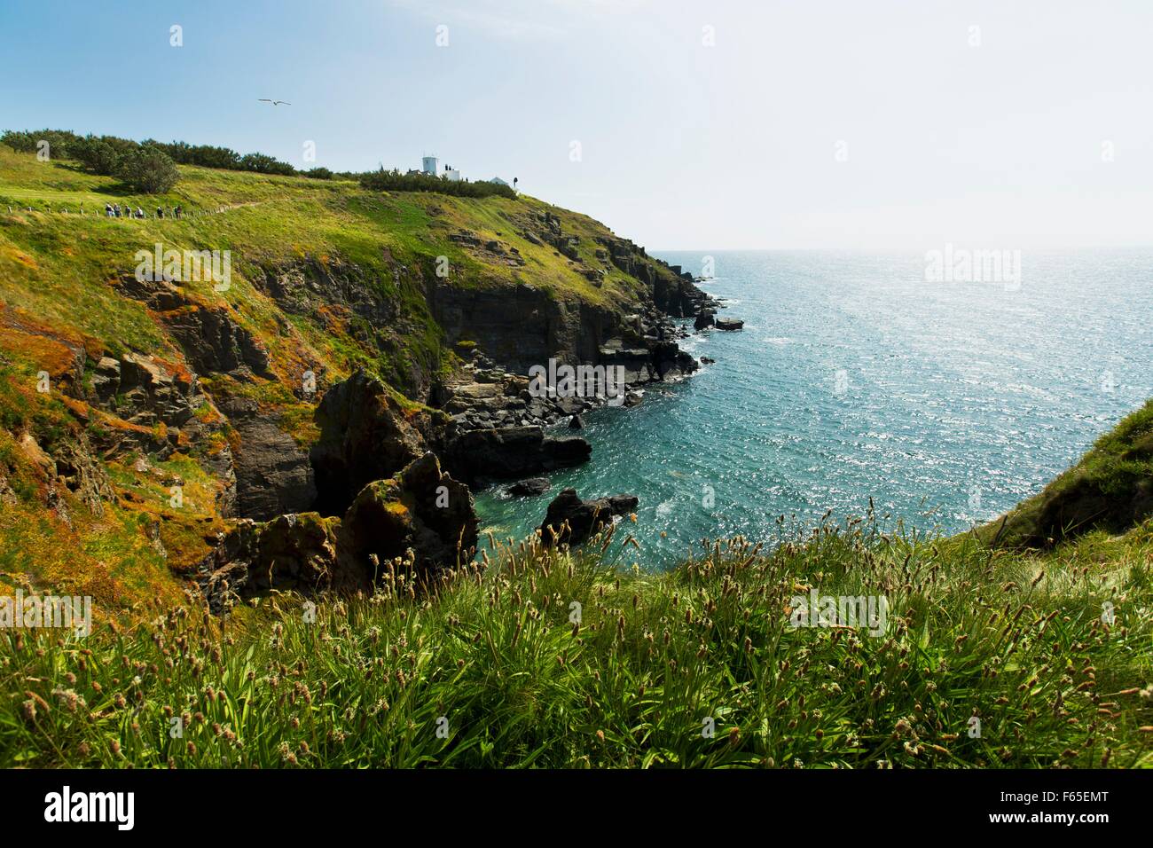 Lizard Point, the southernmost point of England in Cornwall Stock Photo ...