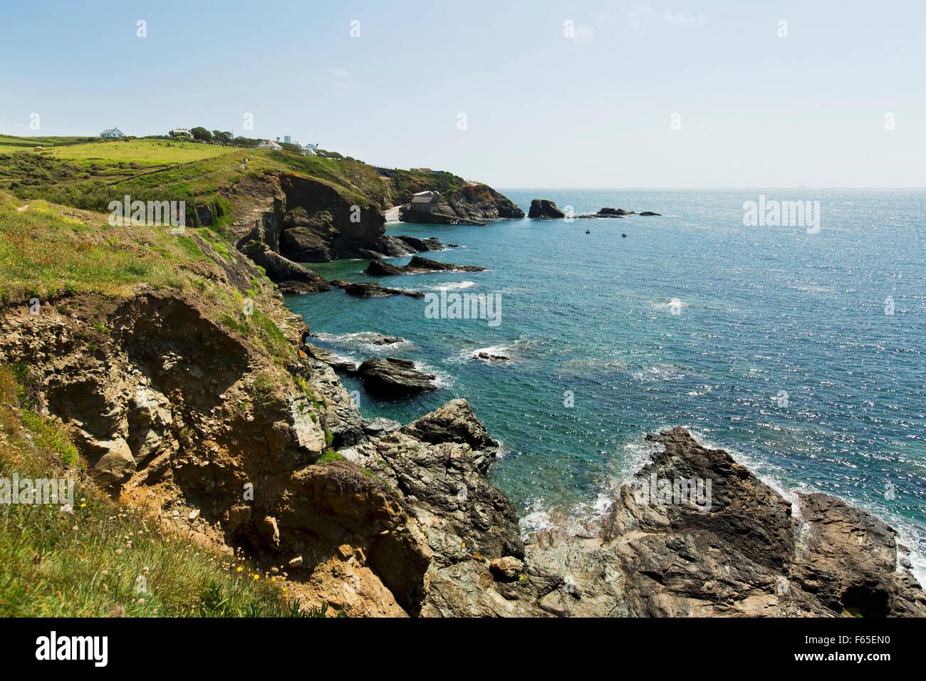 Lizard Point, the southernmost point of England in Cornwall Stock Photo ...