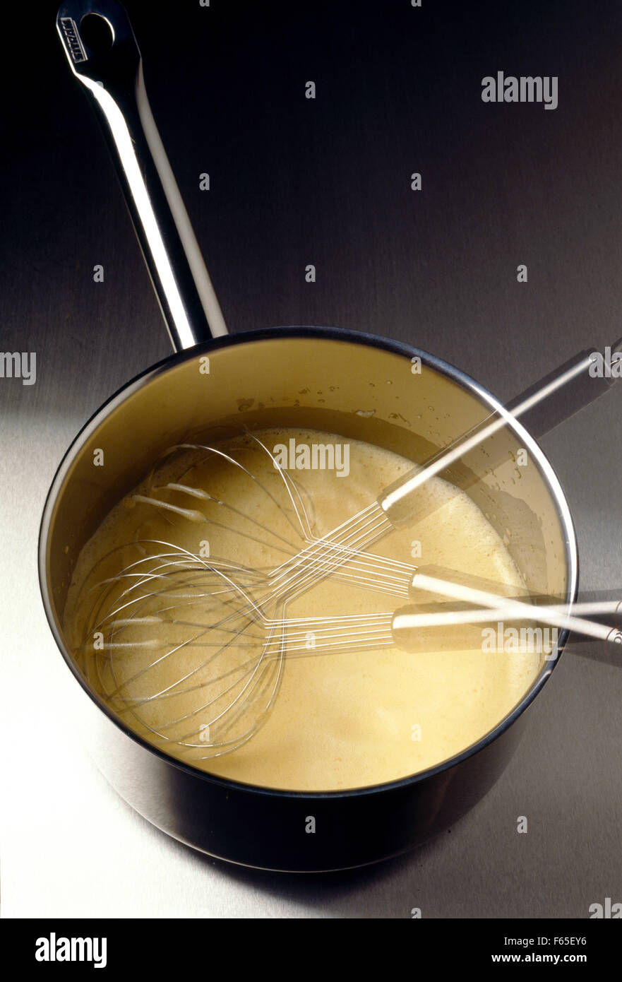 Preparing the custard Stock Photo - Alamy