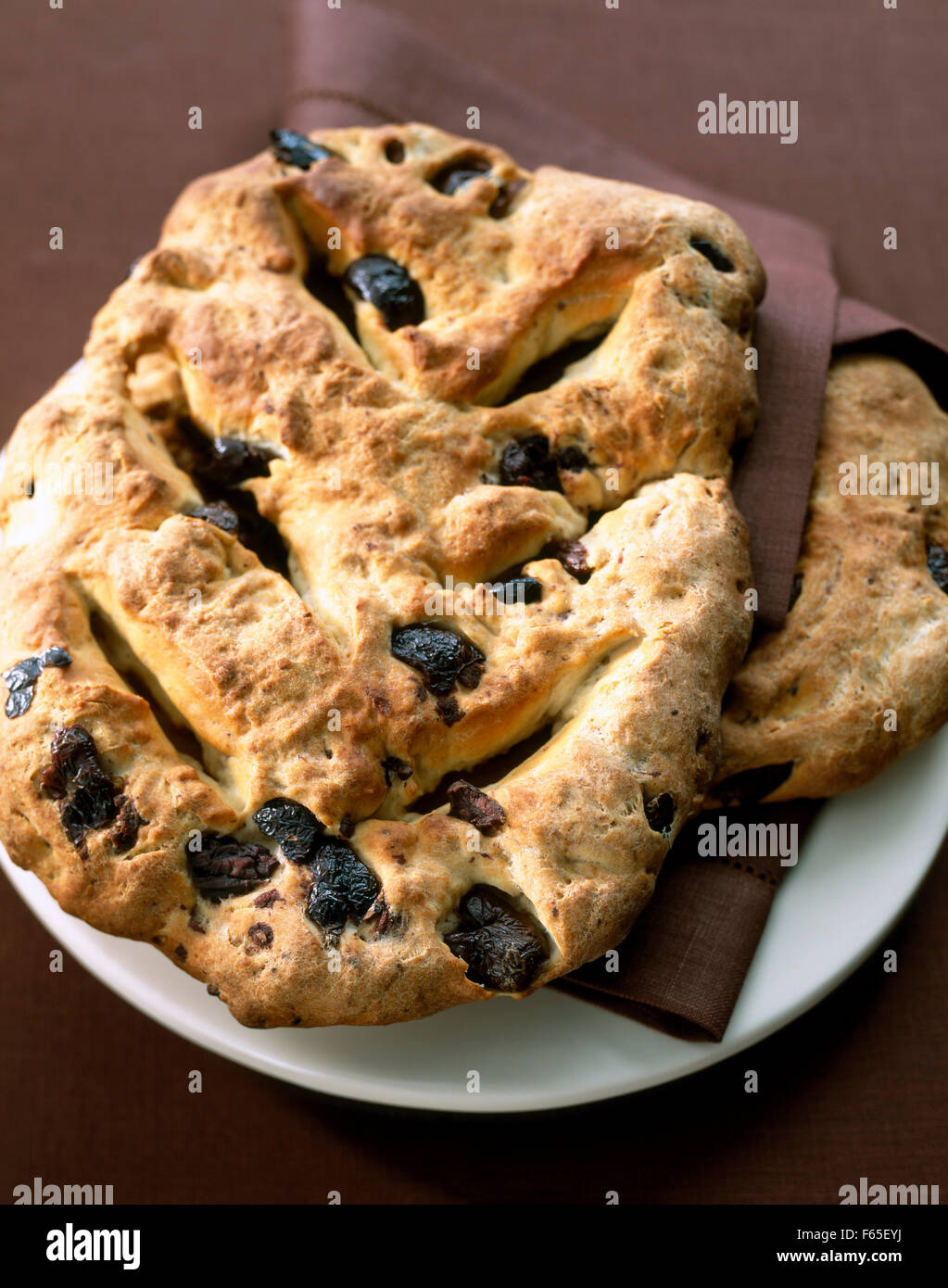 Olive fougasse bread hi-res stock photography and images - Alamy
