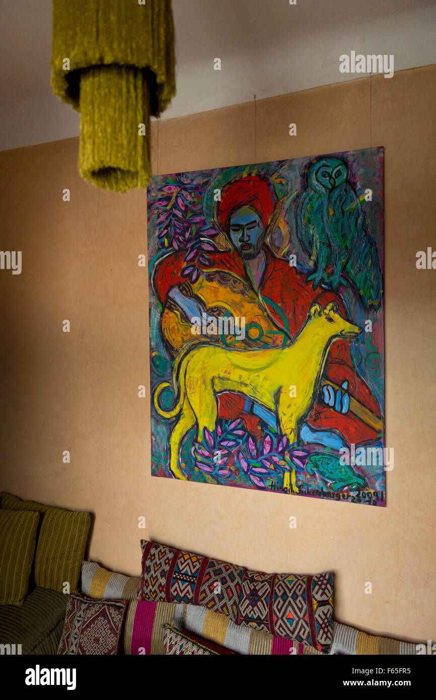 Picture by the German artist Hinrich Sickenberger in his house in the ...