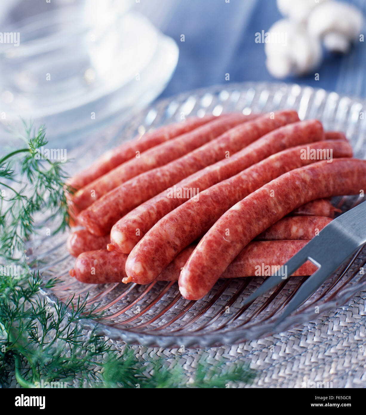 Raw chipolatas sausages Stock Photo - Alamy
