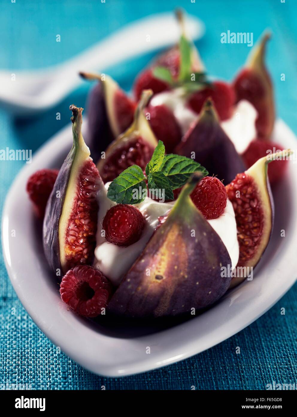 figs with raspberries Stock Photo - Alamy