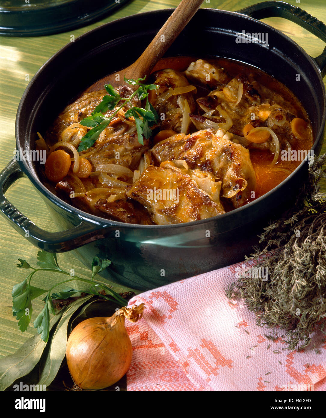Lamb,carrot and onion stew Stock Photo - Alamy