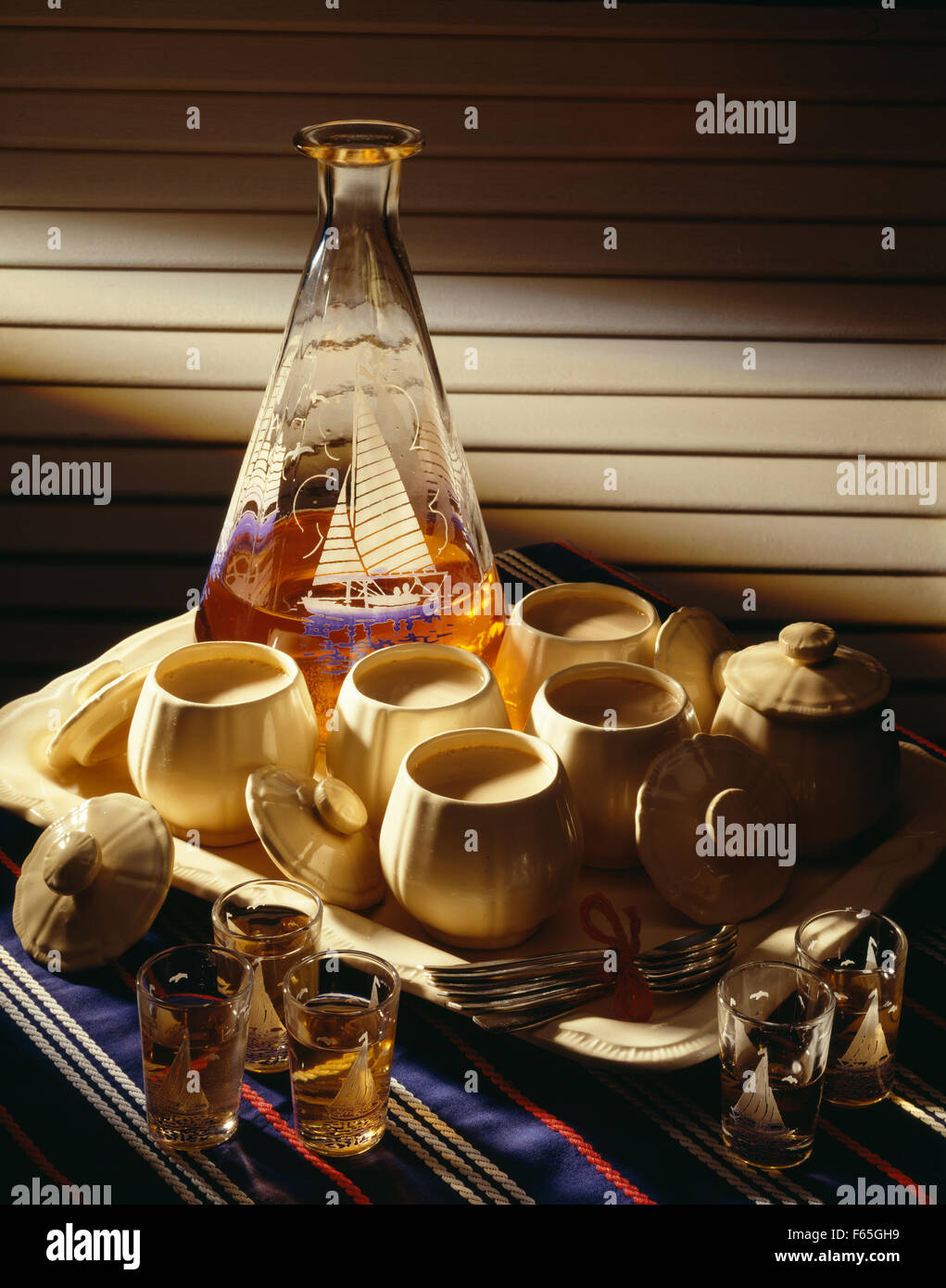 Cognac cream dessert Stock Photo - Alamy