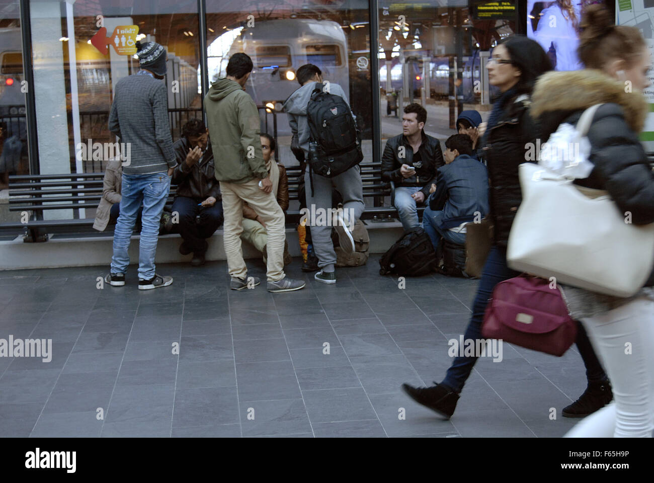 Malmo, Sweden. 12th November, 2015. Swedish border control by police ...