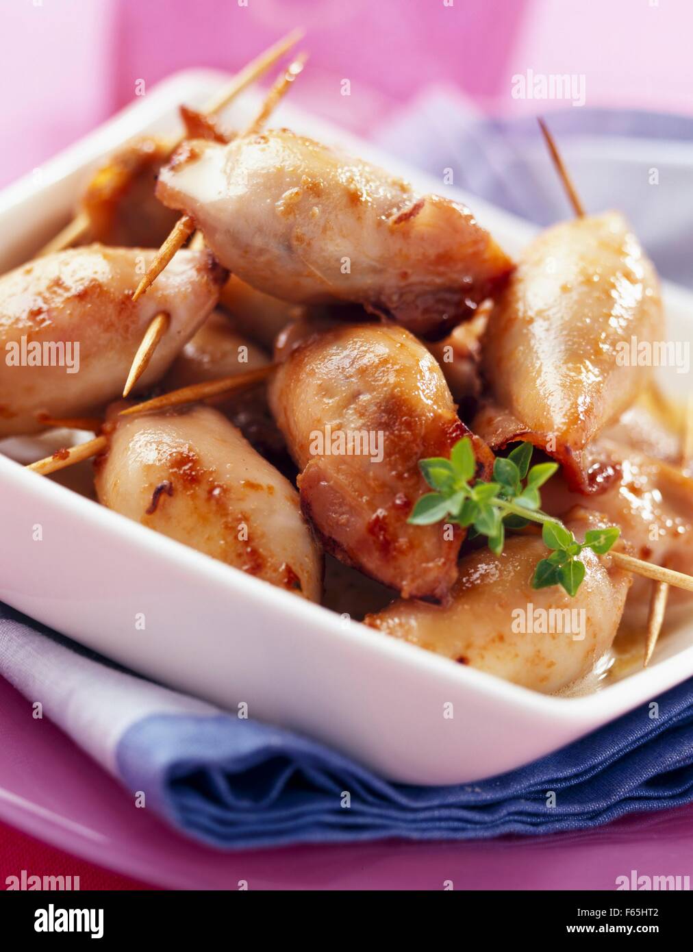 Parmesan stuffed squid Stock Photo - Alamy