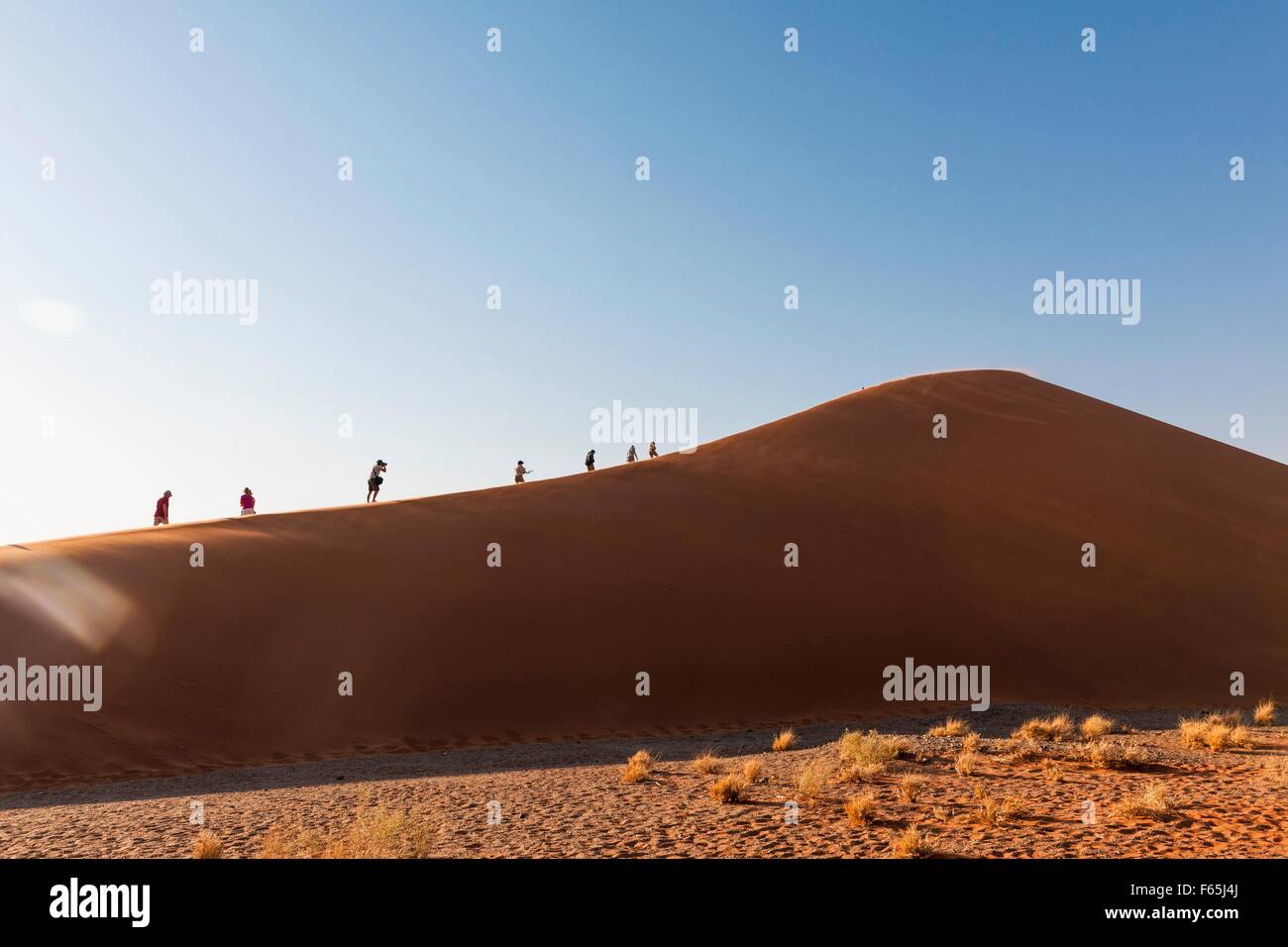 Dunes at Sossusvlei in the Namibian desert - part of the Naukluft ...