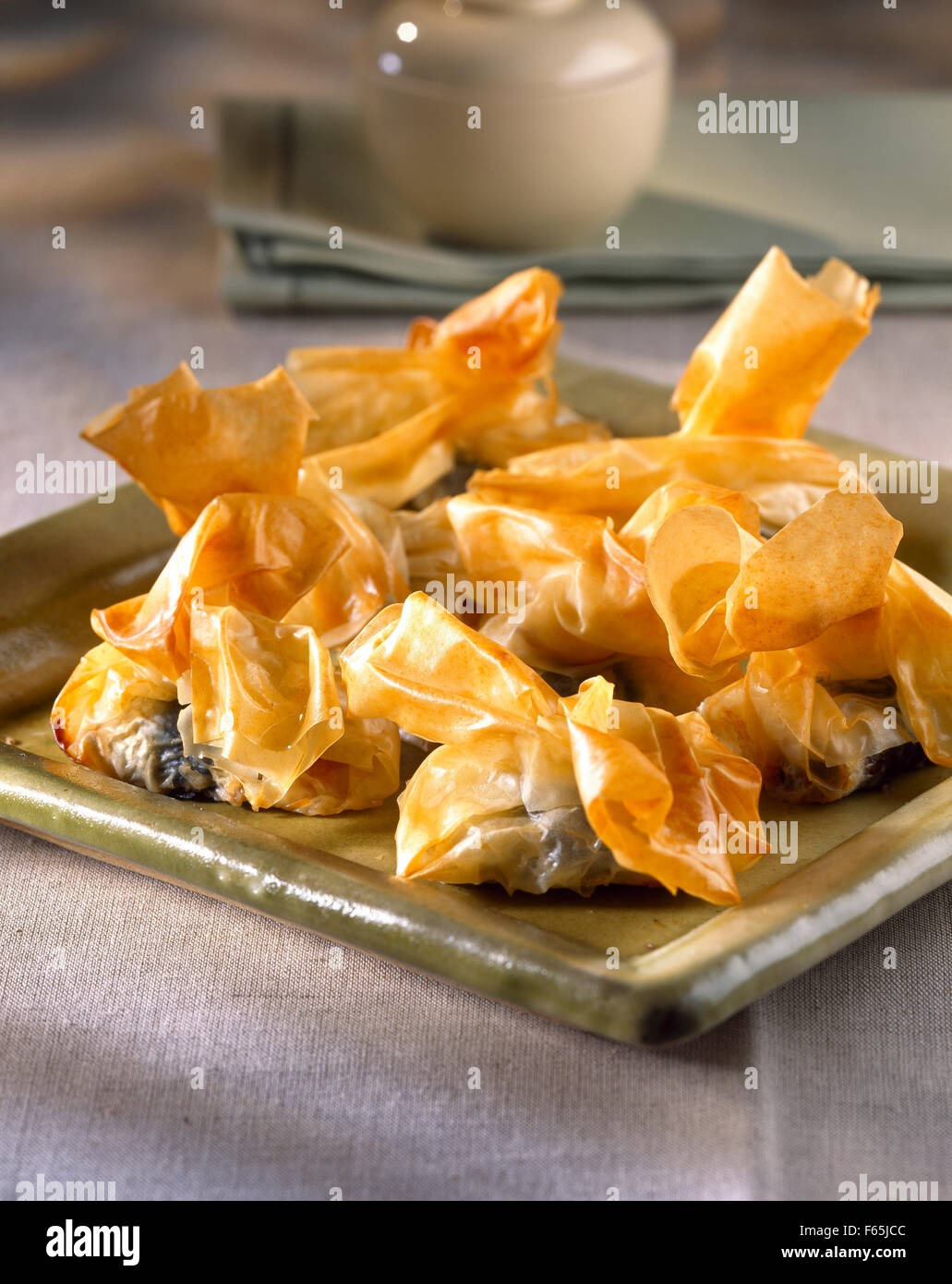 Sardine filo pastry purses Stock Photo - Alamy
