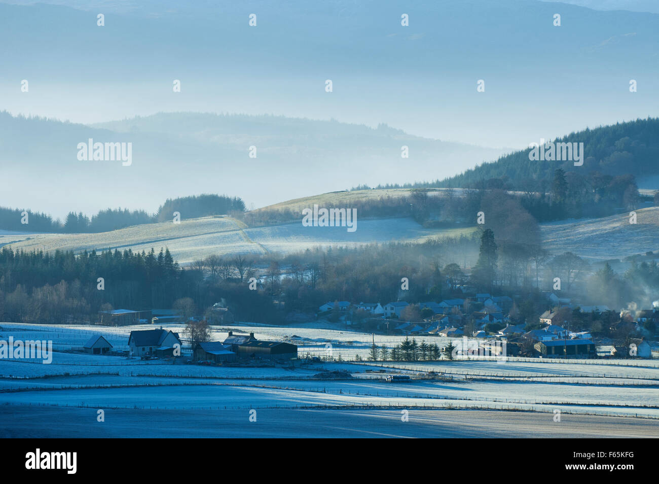 The Highland village of Strathpeffer in winter, Scotland Stock Photo ...