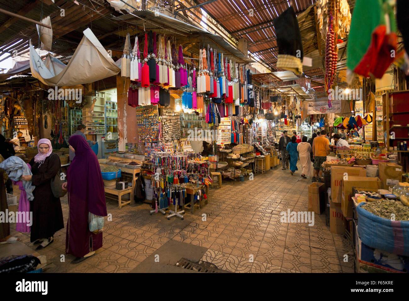 Souks, Medina of Marrakesh, Morocco Stock Photo - Alamy